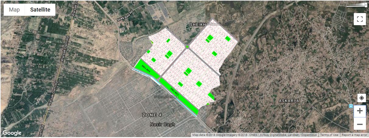 Dha Peshawar Sector Map • Seerab